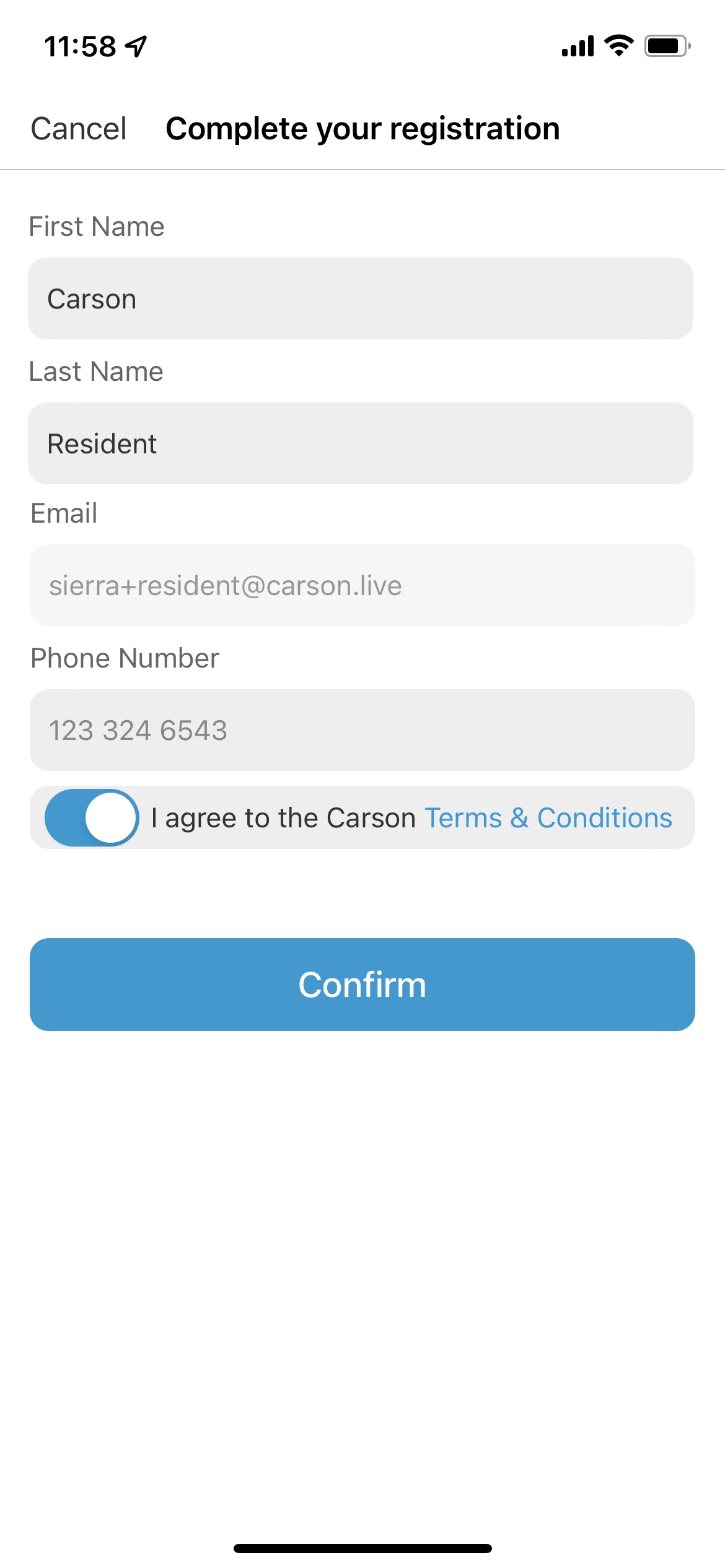 Getting the App and Signing Up – Carson Living