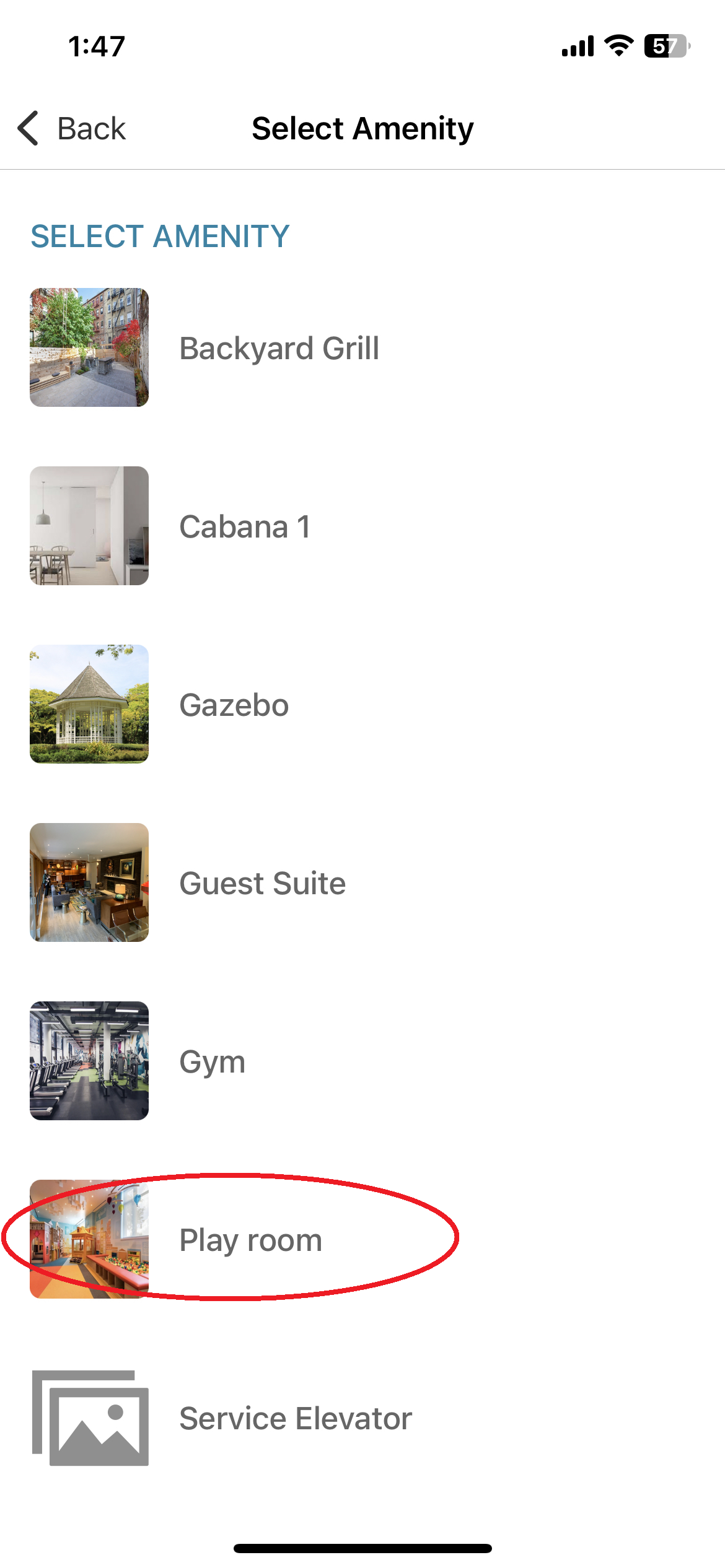 Making an Amenity Reservation on behalf of a Resident - Mobile app – Carson Living