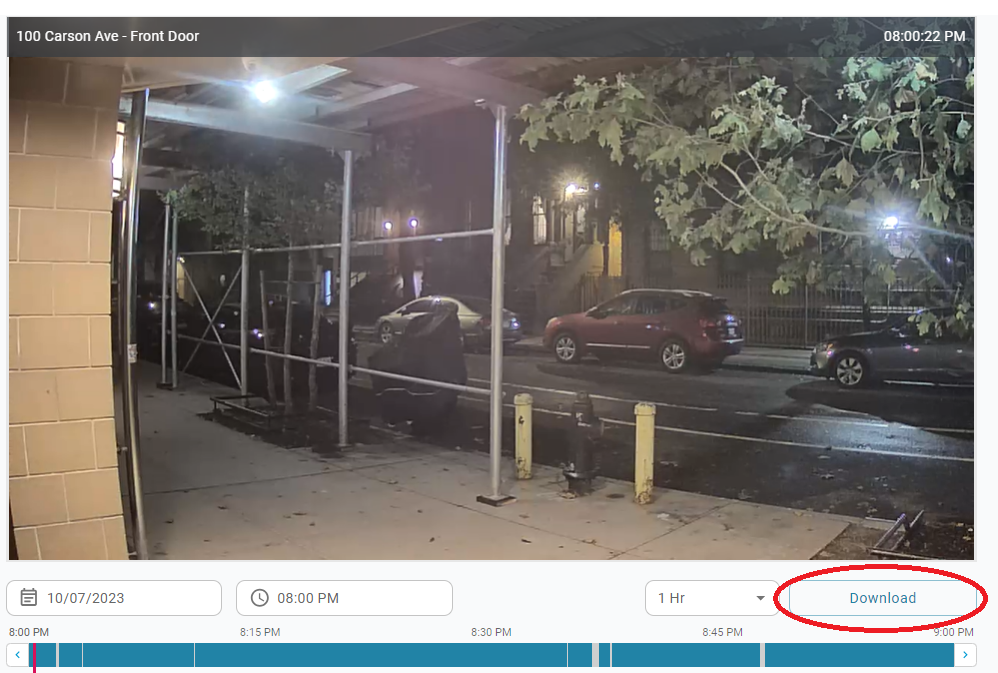 Viewing and Downloading Footage from Cameras – Carson Living