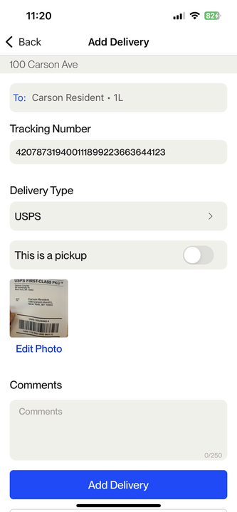 Package Scanning – Carson Living