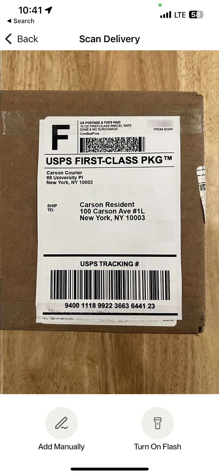 Package Scanning – Carson Living