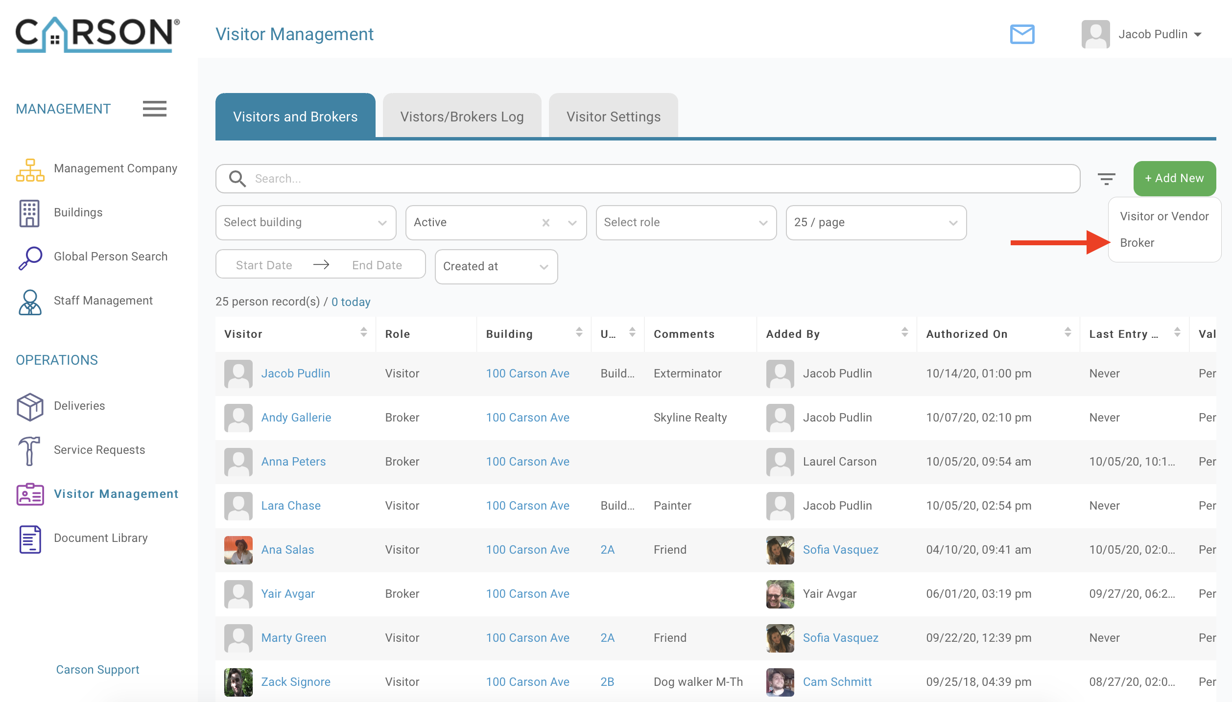Adding a Broker – Carson Living