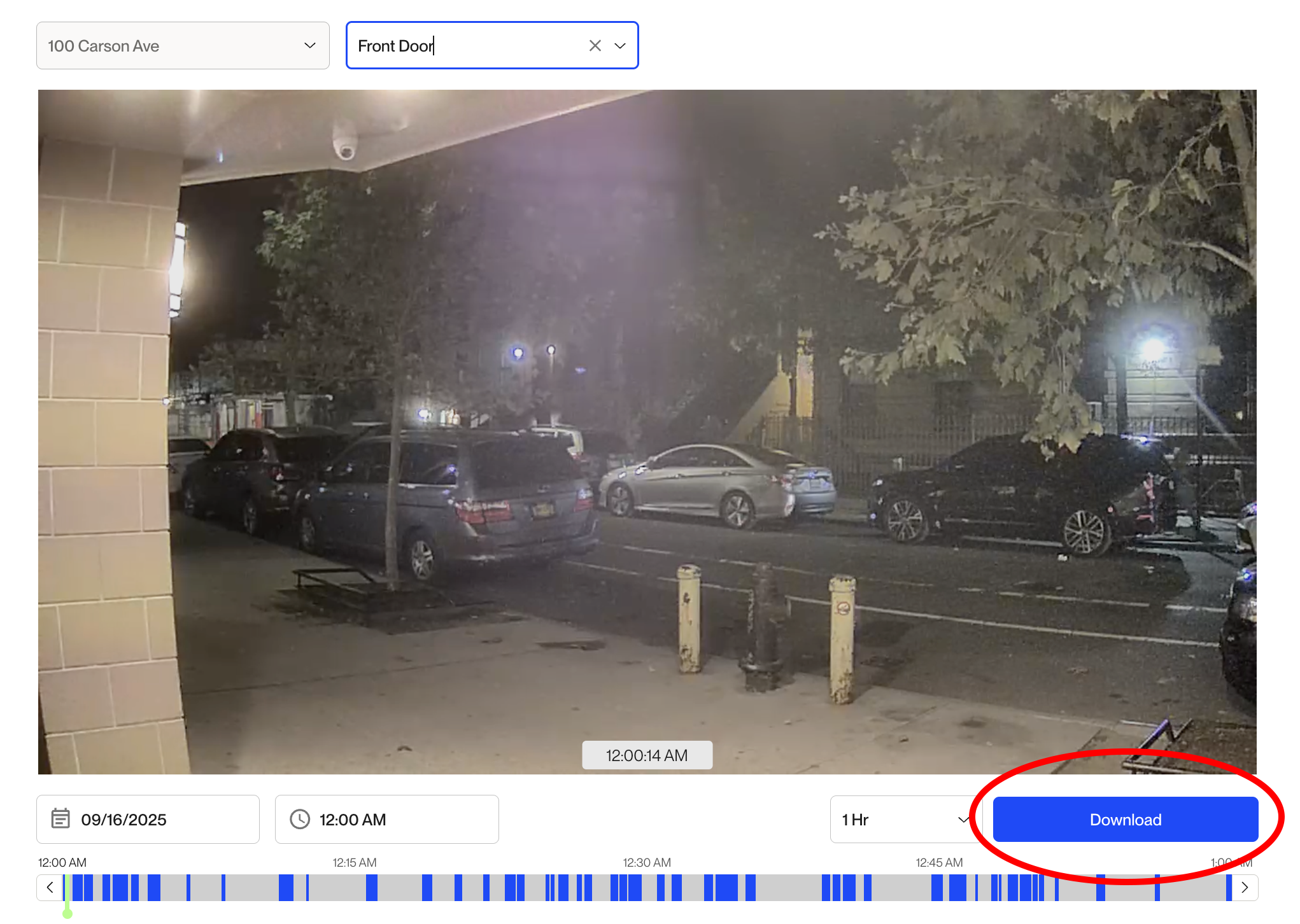 Viewing and Downloading Footage from Cameras – Carson Living
