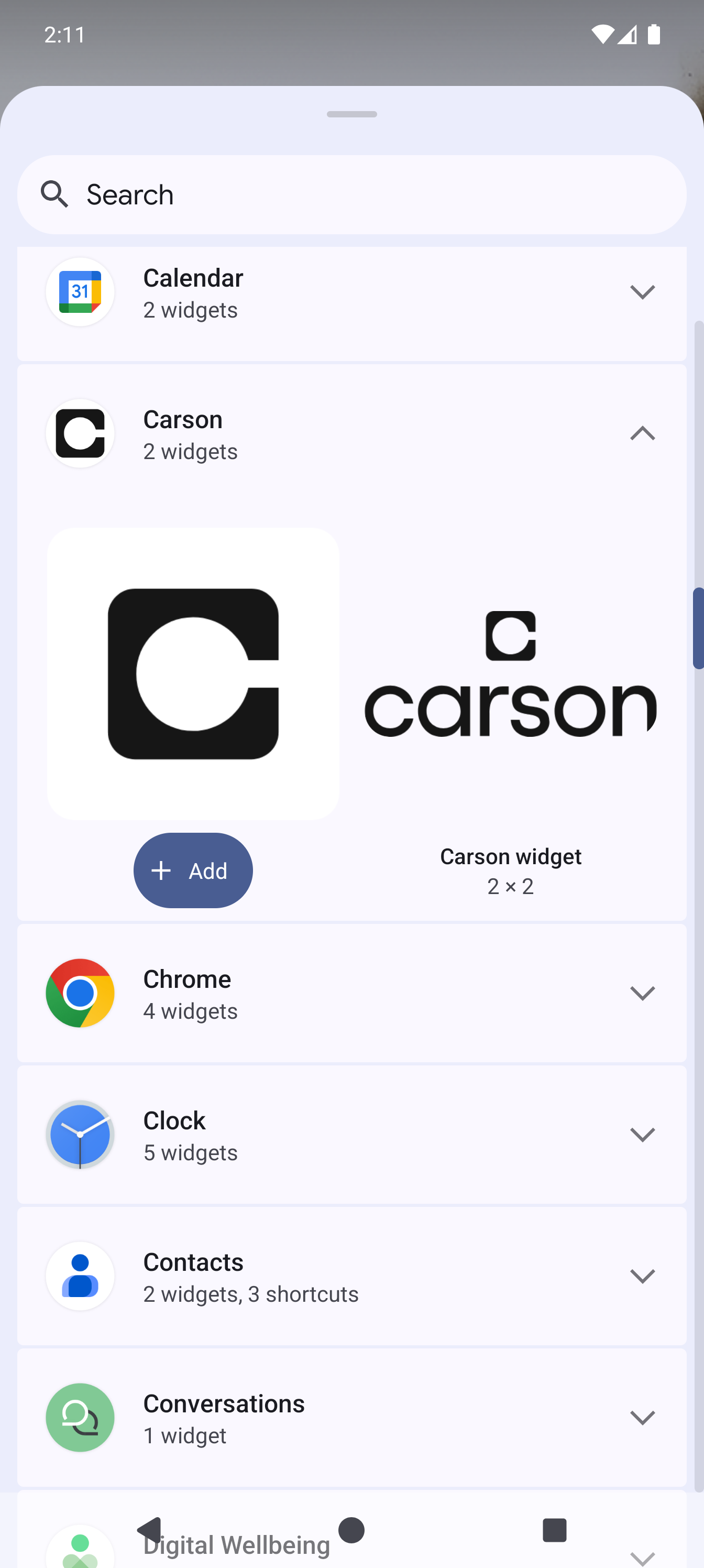Adding the Open Door Widget - Android – Carson Living