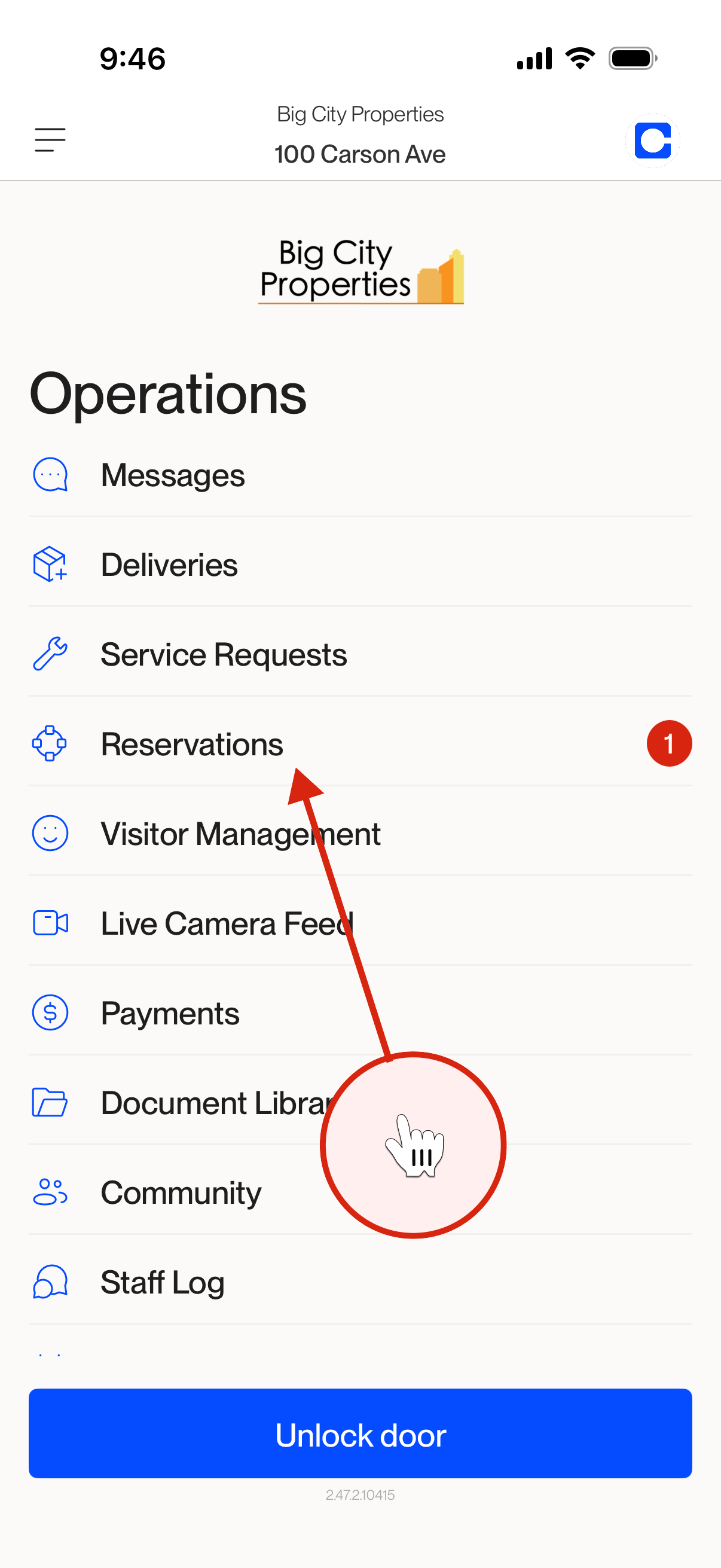 Reviewing a Reservation for Approval - Mobile app – Carson Living
